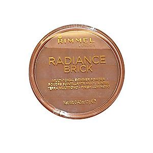 Rimmel London Radiance Brick - 001 Light - Bronzer, Radiant Finish, Ultra-Fine, Adds Dimension, 0.42oz