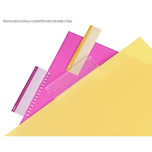 Snopake Eligo A4 ReOrganiser Display Book with Dividers & Index Tabs [Pack of 2] 20 Pockets/40 Sides to View Ref: 15863,Black