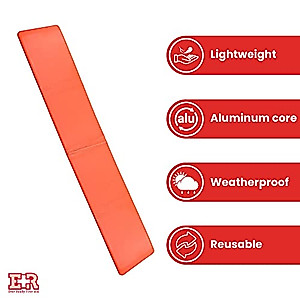 Ever Ready First Aid Padded Universal Aluminum Splint, 4.25” x 24”, Flat Folded, Waterproof - 3 Pack