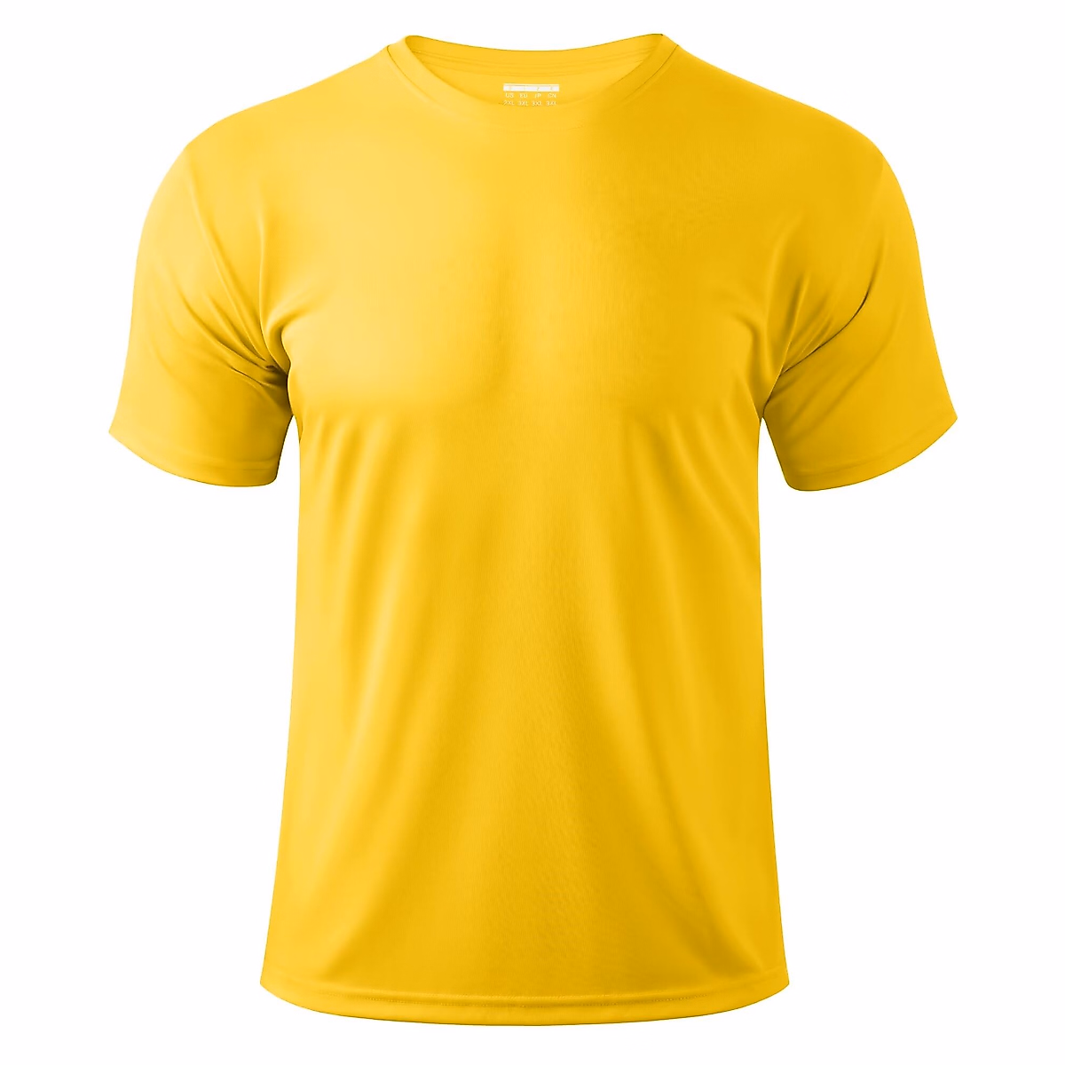 Boladeci Mens Shirts Short Sleeve Rash Guard Swim Shirts for Men Sun UV Protection Clothing Blank Yellow Work-Out Gym Running Athletic Shirts Tees