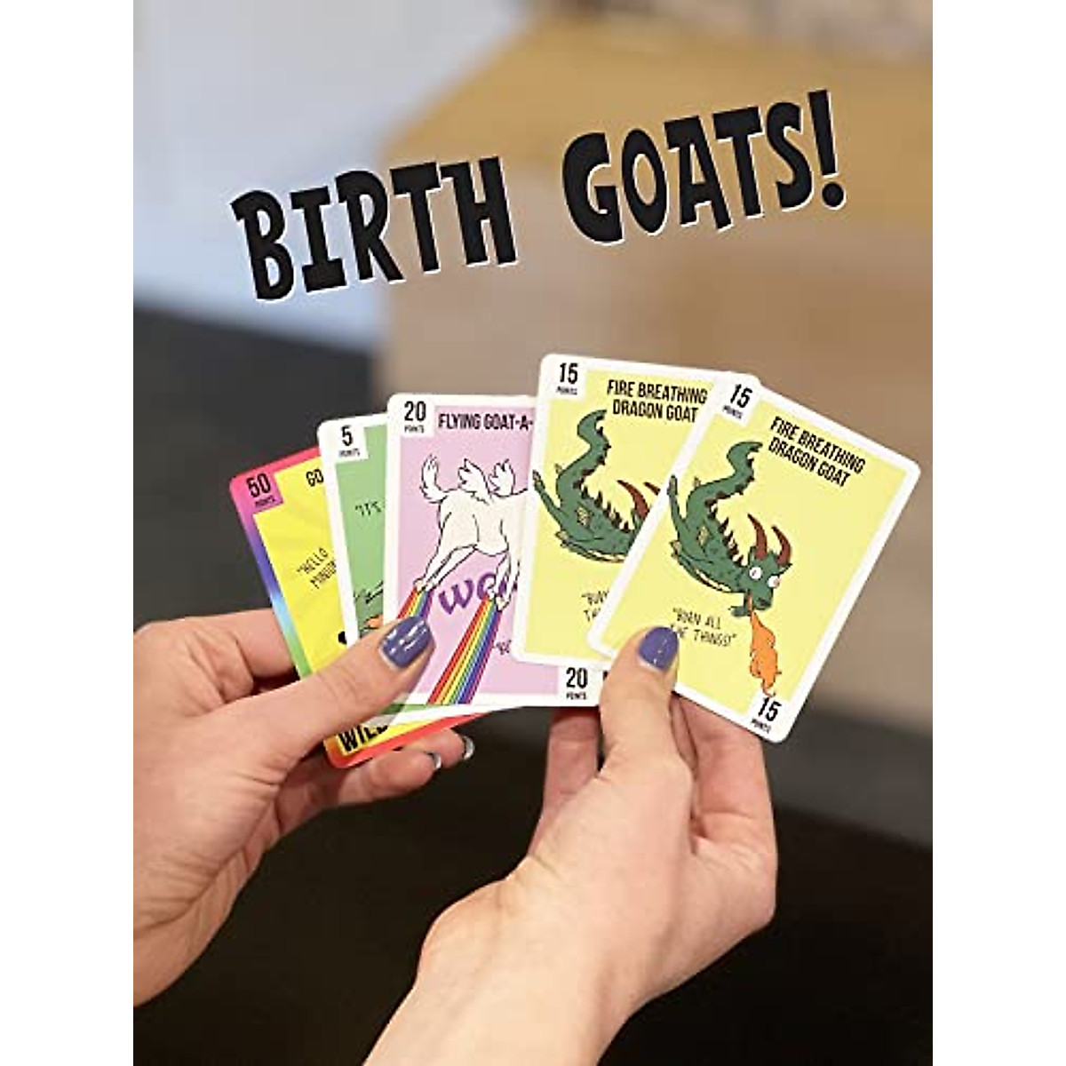 Gatwick Games Goat Lords, Hilarious, Addictive and Competitive Card Game with Goats, Best Card Games for Families, Adults, Teens, and Kids, Makes for Great Stocking Stuffers, 2-6 Players