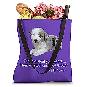 Funny Aussie Graphic - Blue Merle Australian Shepherd Gift Tote Bag