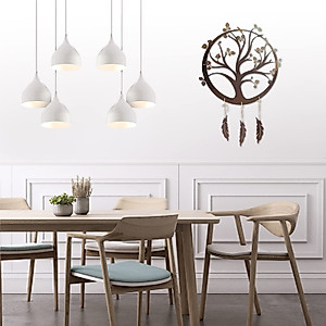 Topretty Tree of Life Metal Art Sculpture, Wall Hanging Tree Silhouette Decor with 3 Leaves, Tree Life Metal Hang Wall Artwork Plaque for Balcony Porch Living Room Garden Bedroom Office, 11'' x 11''