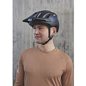 POC Axion Cycling Helmet Uranium Black/Opal Blue Metallic/Matt MED