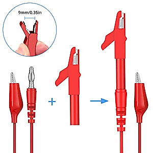 CAMWAY 25pcs Back Probe Test Lead- 15pcs Back Probe Pins & 5pcs Banana Plug to Alligator Clip 5 PCS Alligator Clips for Multimeter Diagnosis Circuit Testing