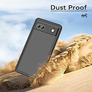 Mangix Google Pixel 6A Waterproof Case, IP68 Waterproof Dustproof Shockproof Case with Built-in Screen Protector, Full Body Rugged Protective Clear Cover for Pixel 6A 5G