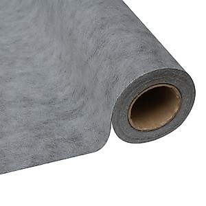 CheriMuMu 131.2 * 3.3ft Waterproof Membrane, Cuttable PE Fabric Shower Waterproof Roll Tile Floor Underlay Roll Membrane, Waterproof Thin Mortar Tile Membrane for Sauna Bathroom Kitchen Walls (Grey)