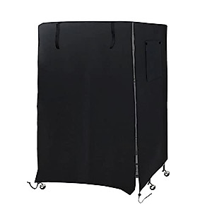Eurobuy Universal Bird Cage Cover Good Night Birdcage Cover Large Adjustable Bird Cage Cover Weatherproof Sun Protection Cage Cover (Black)