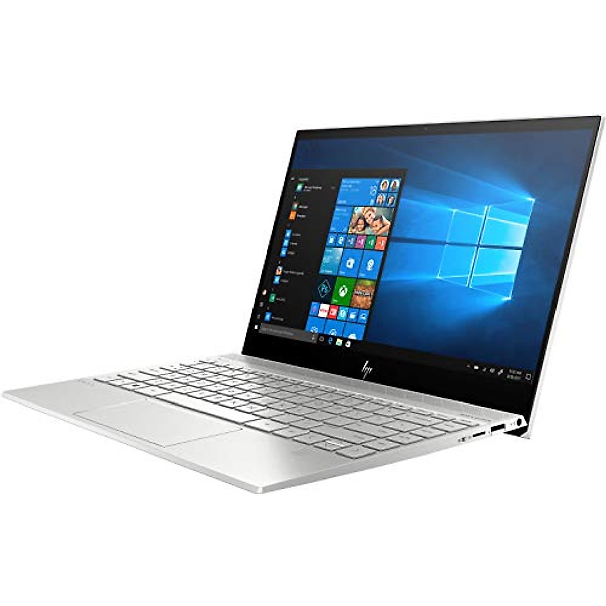 HP Envy Laptop, 13.3" Full HD Screen, Intel Core i5-8265U Quad-Core Processor, 8GB RAM, 256GB SSD, Wi-Fi, Bluetooth, Webcam, Backlit Keyboard, Fingerprint Reader, Windows 10, Silver (Non-Touchscreen)