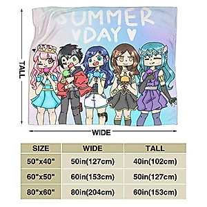 The Krew Its-Funneh Summerday Blankets Super Soft Warm Faux Fur Throw Blanket -Ultra-Soft Micro Fleece Blanket Twin, Warm, Lightweight, Pet-Friendly, Throw for Home Bed, Sofa & Dorm