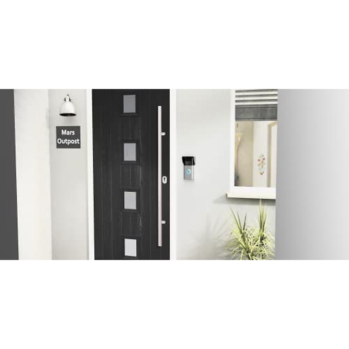 RingDoorbell 1/2/3/4 2nd Gen & 3 Plus Rain Sun Cover Hood Weather Shield Glare Protector No Drilling Needed, Black