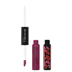 Rimmel London Provocalips 16hr Kiss-Proof Lip Color - Two-Step Liquid Lipstick to Lock in Color and Shine - 230 Kiss Fatal, .14 fl.oz.