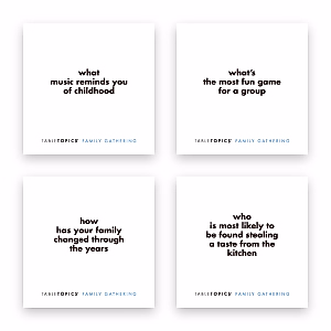 TableTopics Family Gathering - 135 Conversation Starter Question Cards for Family Parties & Reunions to Share Family Stories & Increase Bonding