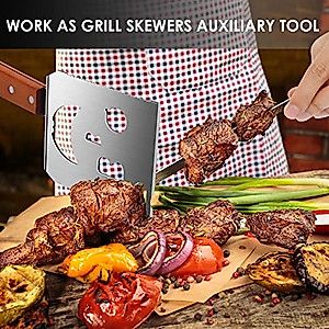 BBQ Grill Accessories for Gas Grill, Charcoal Grill. 7 in 1 Spatula with Scraper, Grill Tools for Outdoor Grill,18" Barbecue Grill Utensils. Dad Gifts, Father's Day Gifts, Gifts for Men, Dad, Husband.