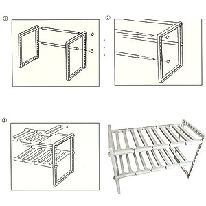 Under Sink Organizers and Storage Shelf,Expandable Cabinet Shelf Organizer Rack for Bedroom Bathroom Storage,Space-Saving Pot Lid Organizer