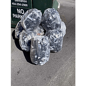 50-55 GAL Semi-Clear Trash bags Trash Can Liner Clear Garbage Bags, large trash bin, thick trash bags for Home, Hospital, Wastebaskets, Recycling, Storage, Outdoor.(50 Count) (50-55 Gallon)