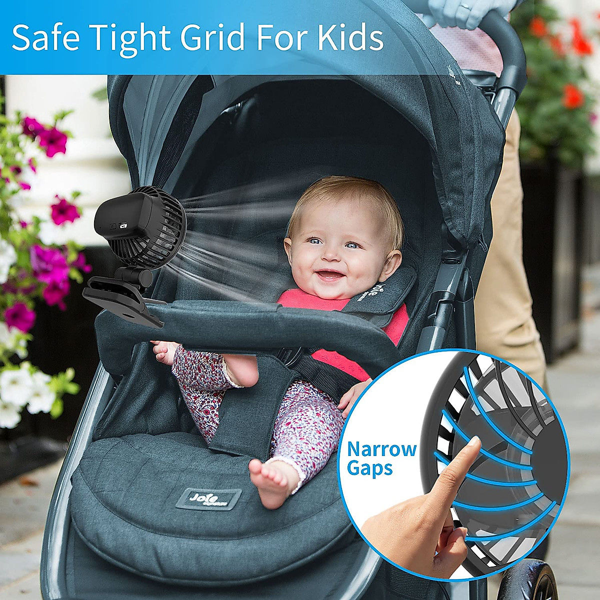 Super Mini fan with Clip, Battery Operated Pocket Fan, Small Portable Desk Fan, 3 Speeds Adjustable, Strong Airflow, 360° Free Rotation, for Travel, Indoors, Outdoors