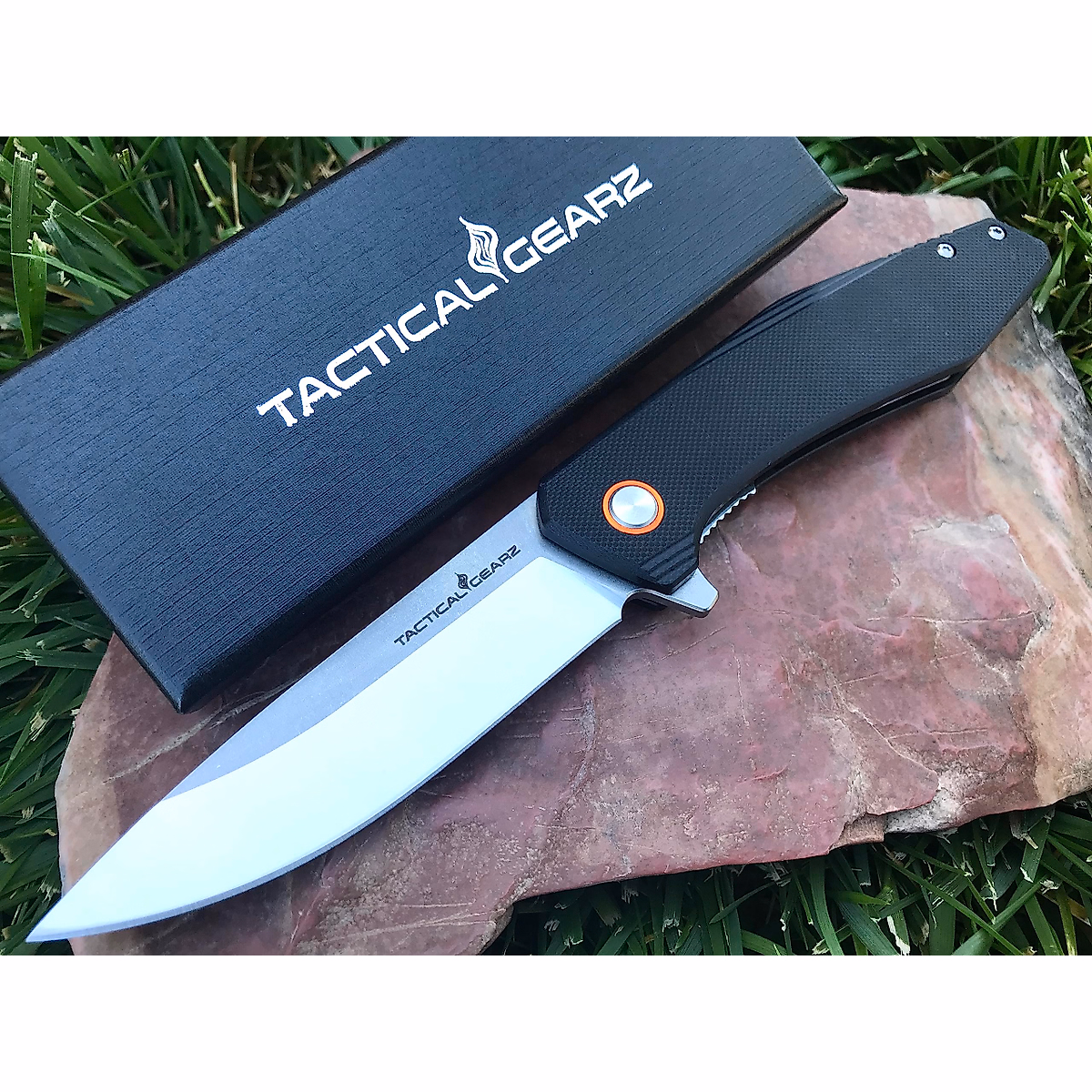 TACTICAL GEARZ G10 Pocket Knife! TG Zera, G10 Handle! Razor Sharp D2 Steel Blade! Includes Sheath!