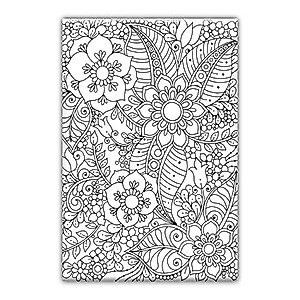 Forest Adult Coloring Canvas, Stretched primed canvas to color | 8 x 12 Inches |Premium Handmade Coloring Canvas | Art and Sip Party, DIY Kit, Party favor | Easy & fun drawings to color | Wall Art