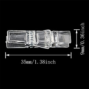 HSCGIN 100pcs Mini Clothes Pins Transparent Clothes Pins Lightweight Strong Spring Clips for Hanging Clothes, Pictures, Photos, DIY Crafts