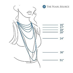 The Pearl Source 7-8mm AAA Quality Round Pink Freshwater Cultured Pearl Necklace for Women in 24" Matinee Length