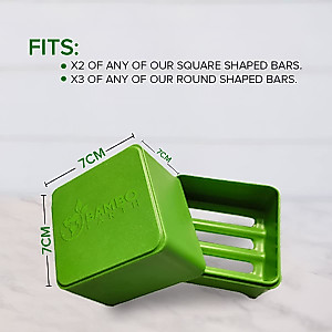 BAMBOEARTH Natural Eco-Friendly in-Shower Storage Container - Soap Dish Holder for Shampoo Conditioner & Body Bars Made of Bamboo - Extends Bar Life Plastic Free Zero Waste & Vegan (Green)
