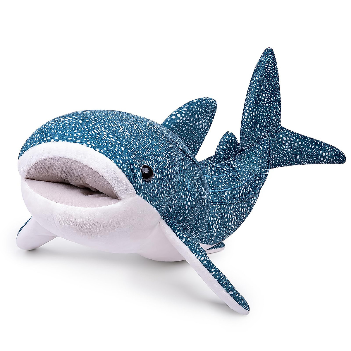 ZHONGXIN MADE Simulation Great Whale Shark Plush Toy - Realistic 20.5" Long Lifelike Blue Texture Whale Shark Stuffed Toys, Super Soft Ocean Sea Creatures Sharks Plush Toy Gift Collection for Kids