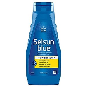 Selsun Blue Itchy Dry Scalp Anti-Dandruff Shampoo, Extra-Hydrating Formula, Pyrithione Zinc 1%, 21 Oz