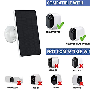 DaybreakAura 5W Solar Panels for Security Cameras - Compatible with Ring Spotlight Cam(Battery), Ring Stick Up Cam Battery - 9.8 Ft Charging Cable - 1PACK (Not for Spotlight Plus/Pro)