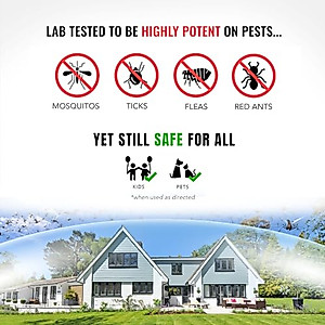 Mosquito Magician 1 Gallon Liquid Concentrate with a 15L Pump Up Backpack Sprayer - User-Friendly - Ideal for Yards, Lawns, Patios - Kills Mosquitoes, Fleas, Fire Ants - with 6 Natural Essential Oils