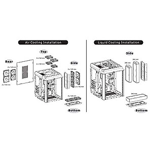 Thermaltake Level 20 HT Snow Edition 4 Tempered Glass Type-C Fully Modular E-ATX Full Tower Computer Chassis with 2 140mm Top Fan Pre-Installed CA-1P6-00F6WN-00