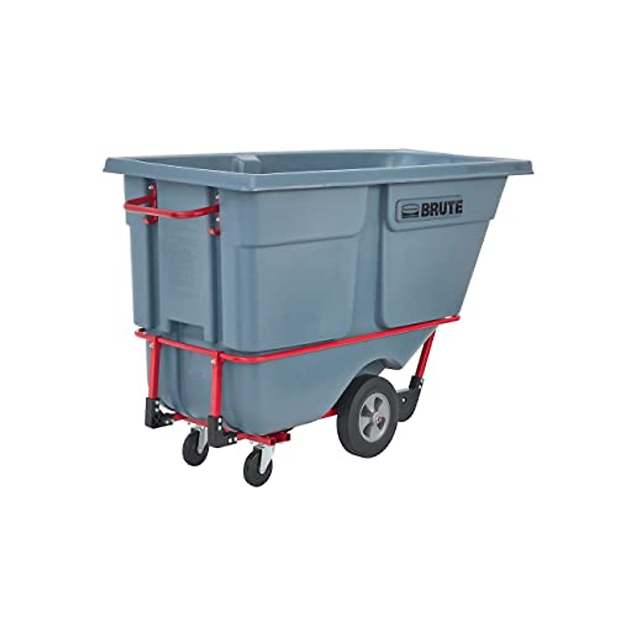 Rubbermaid Brute Tilt Dump Truck/Trash Cart/Garbage Collection/Recycling, 1 Cubic Yard, Standard Duty, 1,250 lbs., Gray, Distribution Centers/Warehouse/Manufacturing/Stadiums