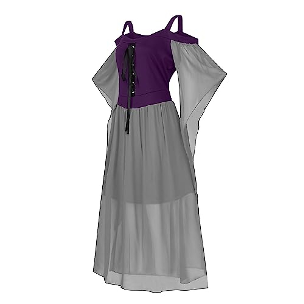 Halloween Costumes Chest Braces Gothic Dresses Plus Size Halloween Dress Ren Faire Corset Halloween Dress for Women Elf Costume for Women Halloween Dresses Renaissance Corset（2-Light Purple,4X-Large）