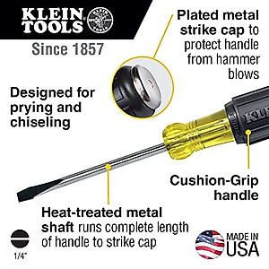 Klein Tools 602-4DD Demolition Driver with Keystone Tip and 4-Inch Shank, Made in USA