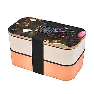Jungle Of Love Adult Lunch Box, Bento Box, With Cutlery Set Of 3, 2 Compartments, Rectangular, Lunch Box For Adults