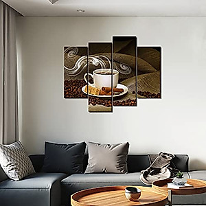 Coffee and Coffee Bean Kitchen Wall Art Painting Pictures Print On Canvas Food The Picture for Home Modern Decoration