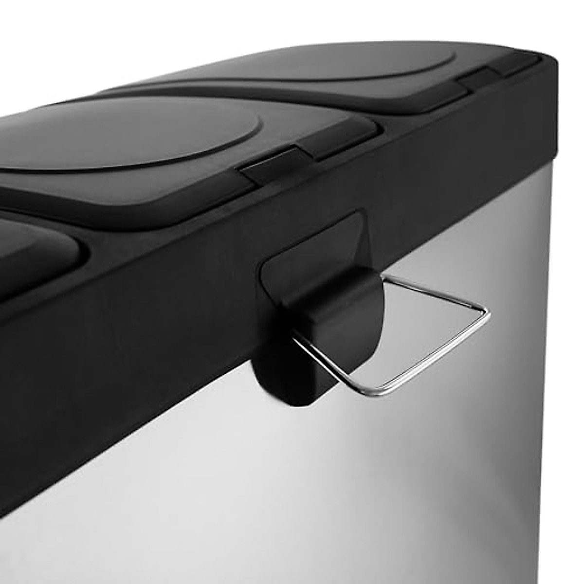 Elama 3 Section 15 Liter/4 Gallon Each Section Trash and Recycling Step Bin