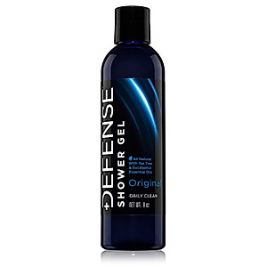 Defense Soap Organic Tea Tree Body Wash | All Natural Shower Gel with Tea Tree Oil, Eucalyptus Oil, and Aloe Vera. Wrestling Inspired, For All Mens & Womens Skin Types. 8 oz