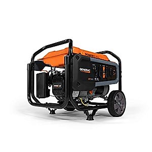 Generac 7678 GP3600 3,600-Watt Portable Generator 50-State / CARB Compliant for Reliable Power Anywhere, 24" W x 22.5" D x 21.3 H, Orange/Black