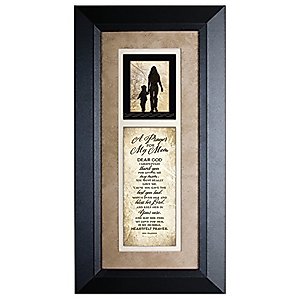 Dexsa Prayer for My Mom Wood Frame Wall Plaque for Mother’s Day, Birthday Gift for Mom | Made in USA | Bonus Mom Gift, Mother-in-Law Picture Frame | Best Mom Plaque from Son or Daughter | 8x16 inches