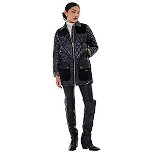 Barbour Women's Premium Carlton Quilted Jacket, Black/Classic (US, Numeric, 14, Regular, Regular)