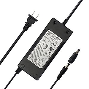 hogardsujia 54.6V 2A Charger Power Supply Adapter for 48V Lithium Li-ion Battery Pack with DC 5.5x2.1mm Plug