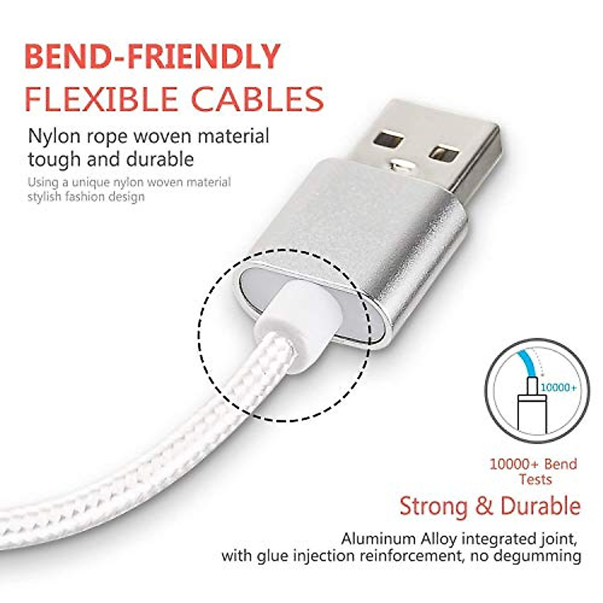 Android Charger Micro USB Cable 2Pack 6FT Fast Charging Cord for Samsung Galaxy S6/S7 Edge, J3/J7 Star Prime Crown, Note 4/5, LG G4 K40 K30 K20 Stylo 3, Moto, Xbox, PS4, Kindle Fire Tablets and Phones