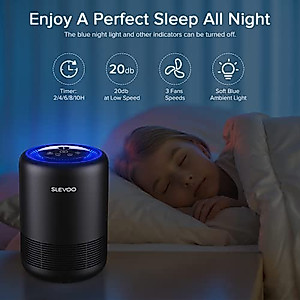 Slevoo Air Purifiers for Home with Aromatherapy, H13 True HEPA Air Purifier, Quiet Air Cleaner for Dust, Smoke, Pets Dander, Pollen, Odors - Ozone Free