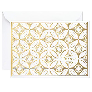 Hallmark Thank You Cards Assortment, Gold Foil Scroll (50 Thank You Notes with Envelopes for Wedding, Bridal Shower, Baby Shower, Business, Graduation)
