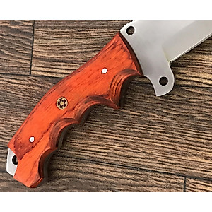 TR-1168 Custom Handmade Damascus Steel 10 Inches Tracker Knife - Perfect Grip walnut wood Handle (TR-2150)