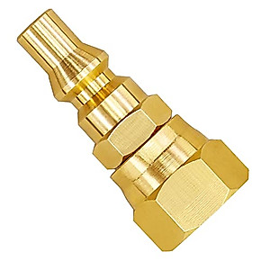 Xastro 1/4'' RV Propane Quick Connect Adapter Fittings LP Quick Connect Fittings for Camping Grills, Fire Pits, Heaters and RV Quick Connect 1/4" Quick Key Connect Pulg x 3/8'' Female Flare