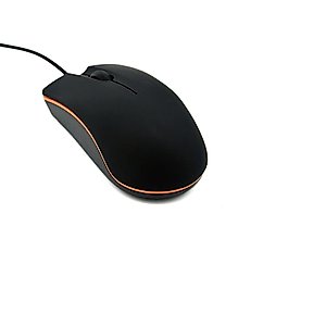 Guiheng Wired Mouse, USB Wired Computer Mouse for Right or Left Hand, Ergonomic Computer Mouse with Durable Clicks for PC, Computer, Laptop, Desktop, Chromebook, Notebook, Mac (Black)