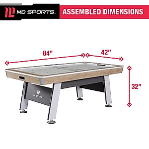 MD Sports 7' Hinsdale Air Powered Hockey Table with Pusher and Puck Set
