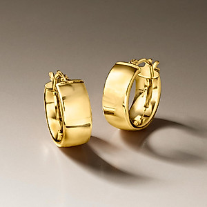 Ross-Simons Italian 14kt Yellow Gold Huggie Hoop Earrings